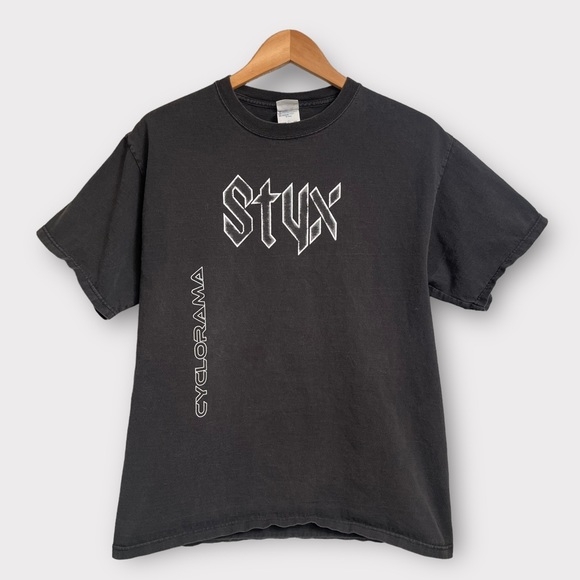 Vintage | Shirts | Vintage Styx Cyclorama Album Promo Graphic Band Tee ...